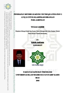 PENERAPAN METODE LEARNING VECTOR QUANTIZATION 2 (LVQ2) UNTUK KLASIFIKASI SERANGAN PADA JARINGAN ...